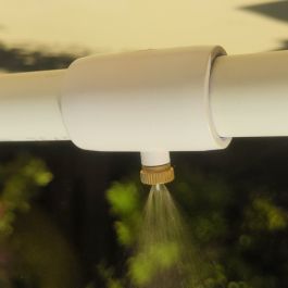 247WorkShop 1/2" PVC Mister Coupling with Brass Nozzle - SCH40 Fitting ...