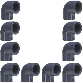 247WorkShop 10-Pack 3/4 in. SCH-80 PVC 90-Degree Elbow Fittings NSF ...