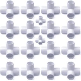 247WorkShop 18-Pack 1/2" 4-Way SCH40 PVC Elbow Fittings | ASTM ...