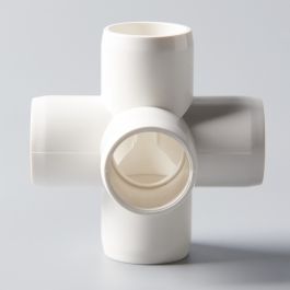 247WorkShop 3/4 in. 5-Way SCH-40 PVC Fitting ASTM D2466 Plumbing-Grade ...